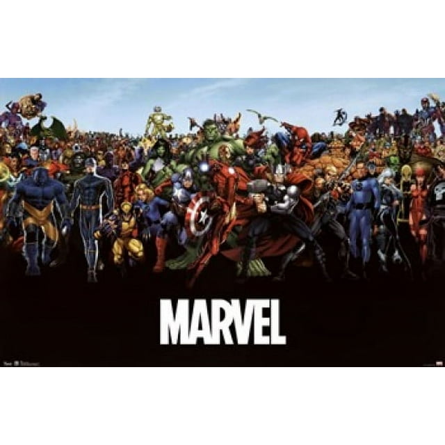 Marvel The Lineup 36'' x 24'' Poster - Walmart.com
