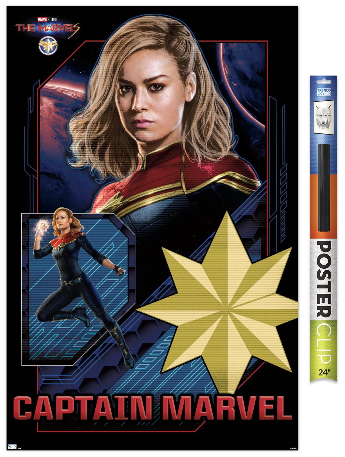 Marvel The Marvels - Captain Marvel Wall Poster, 22.375" x 34 ...