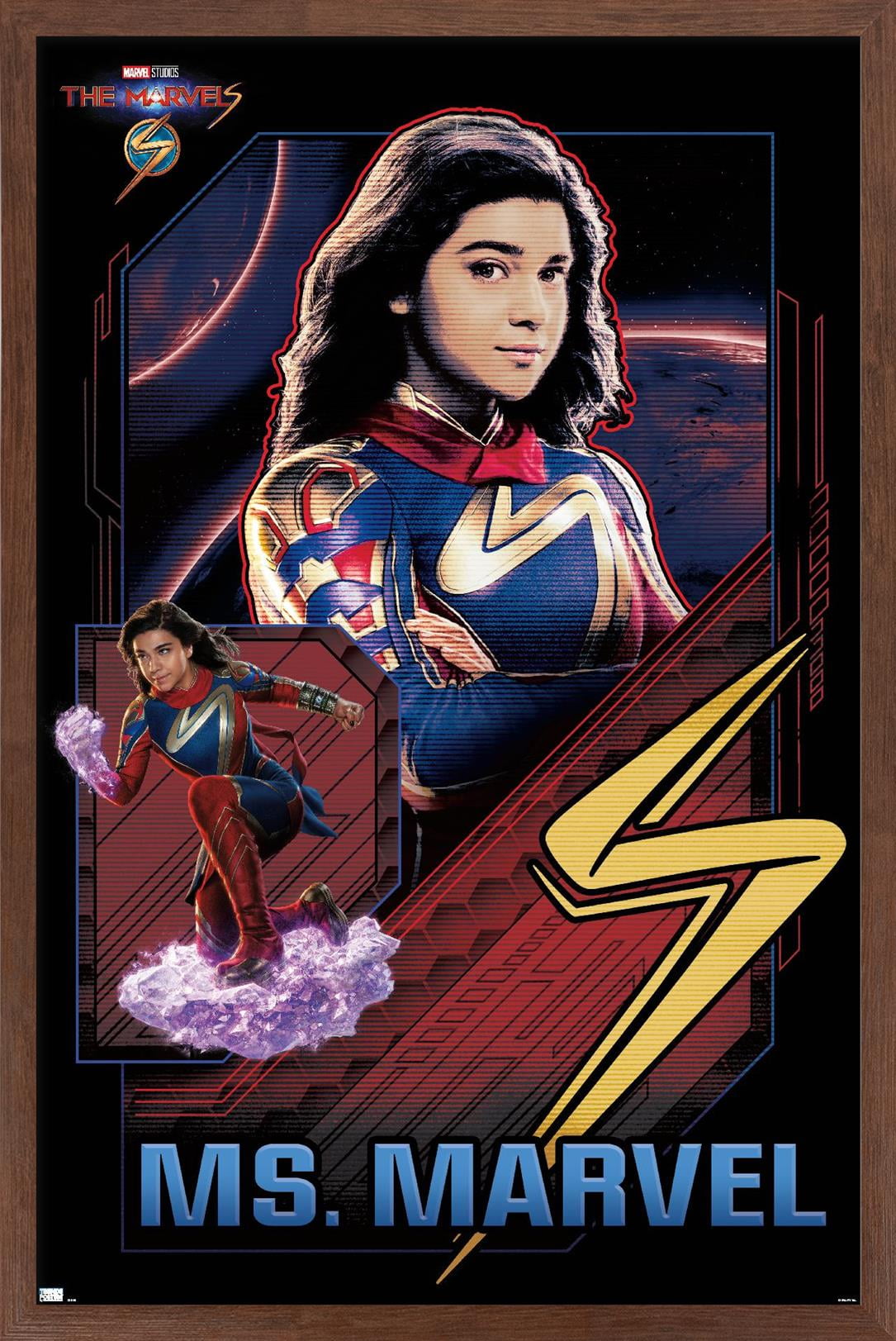 Marvel The Marvels - Ms. Marvel Wall Poster, 22.375" x 34" Framed ...