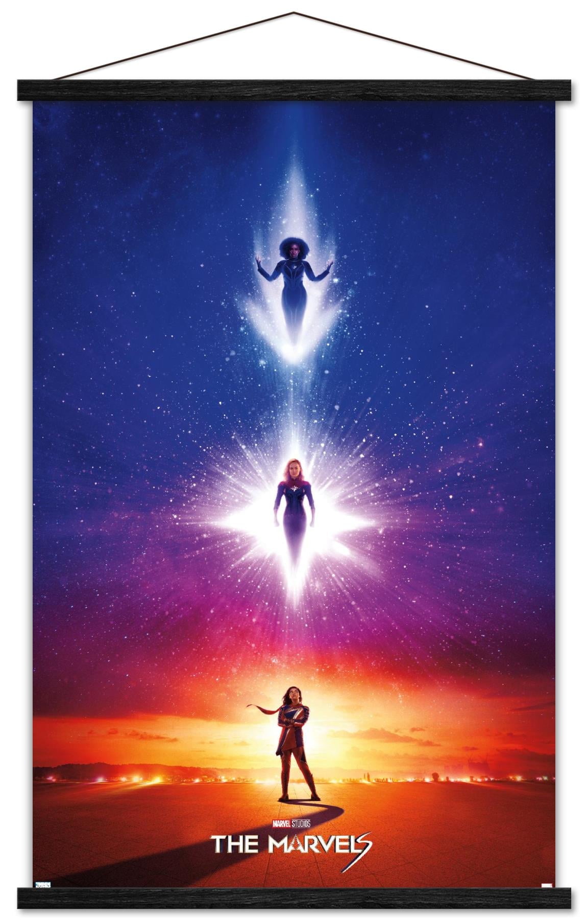 Marvel The Marvels - Teaser One Sheet Wall Poster with Magnetic Frame ...