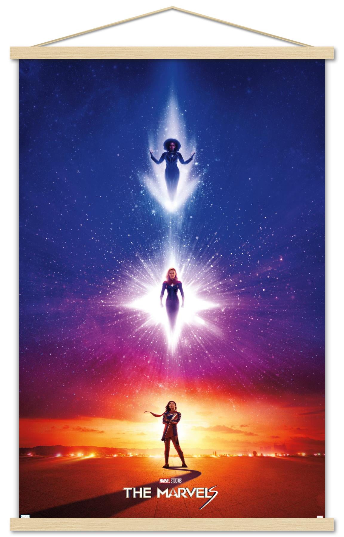 Marvel The Marvels - Teaser One Sheet Wall Poster with Magnetic Frame ...