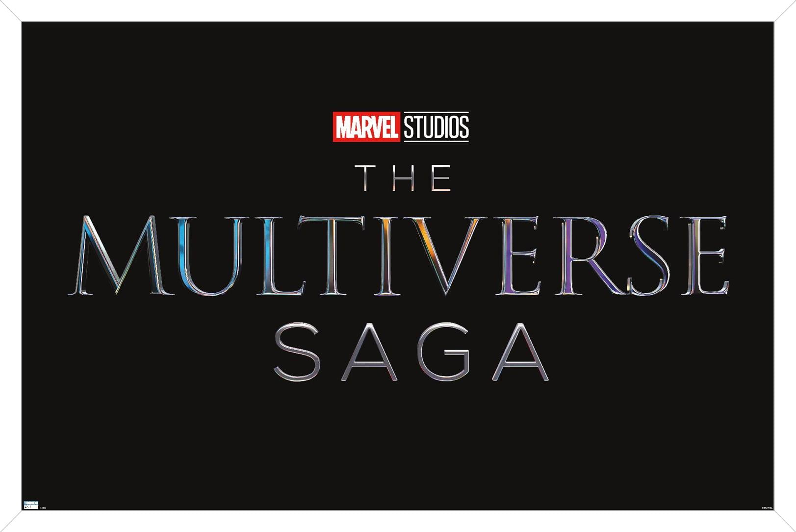Marvel The Multiverse Saga - Logo Wall Poster, 22.375" x 34" Framed ...