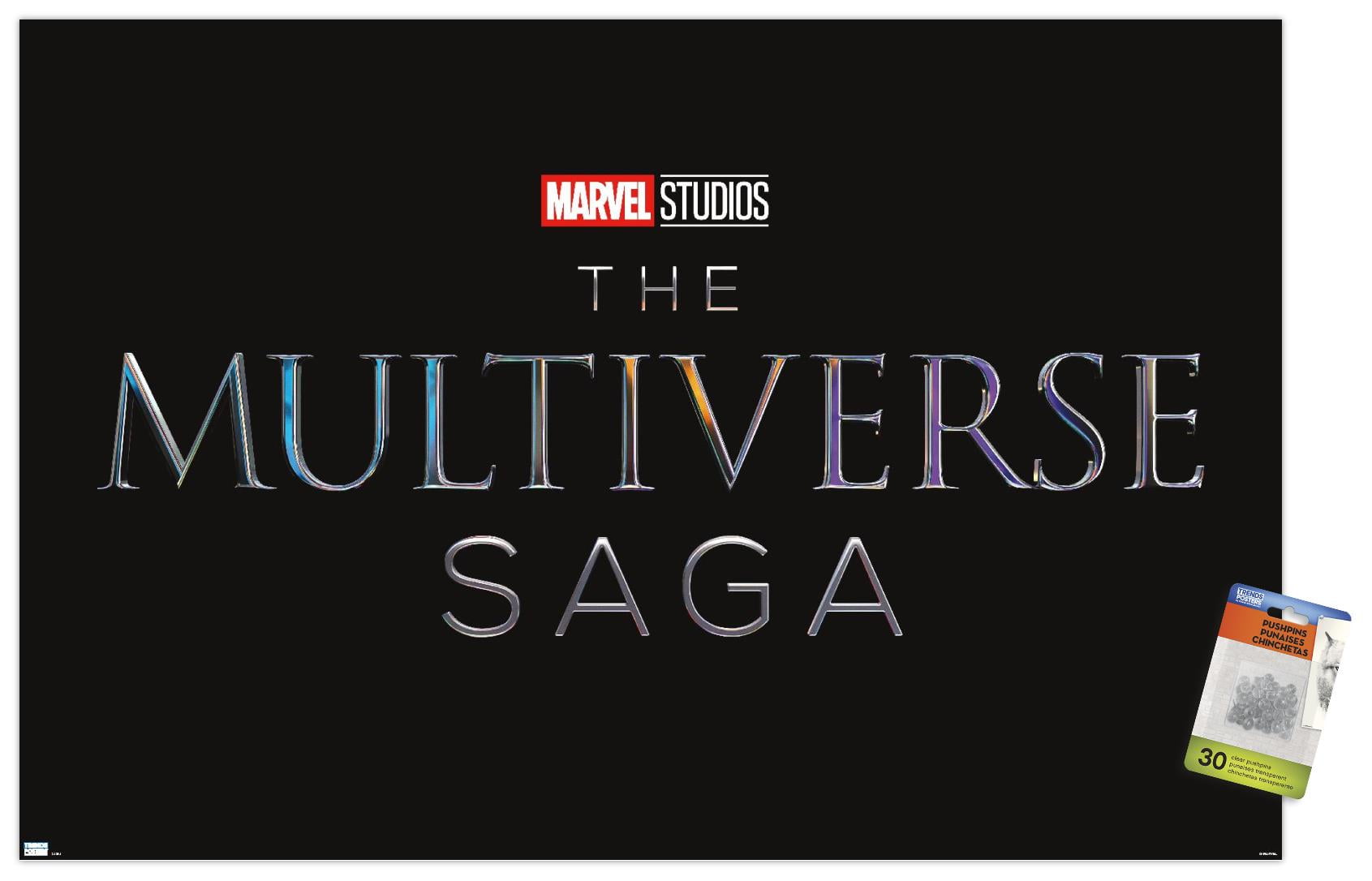 Marvel The Multiverse Saga - Logo Wall Poster with Pushpins, 22.375" x ...