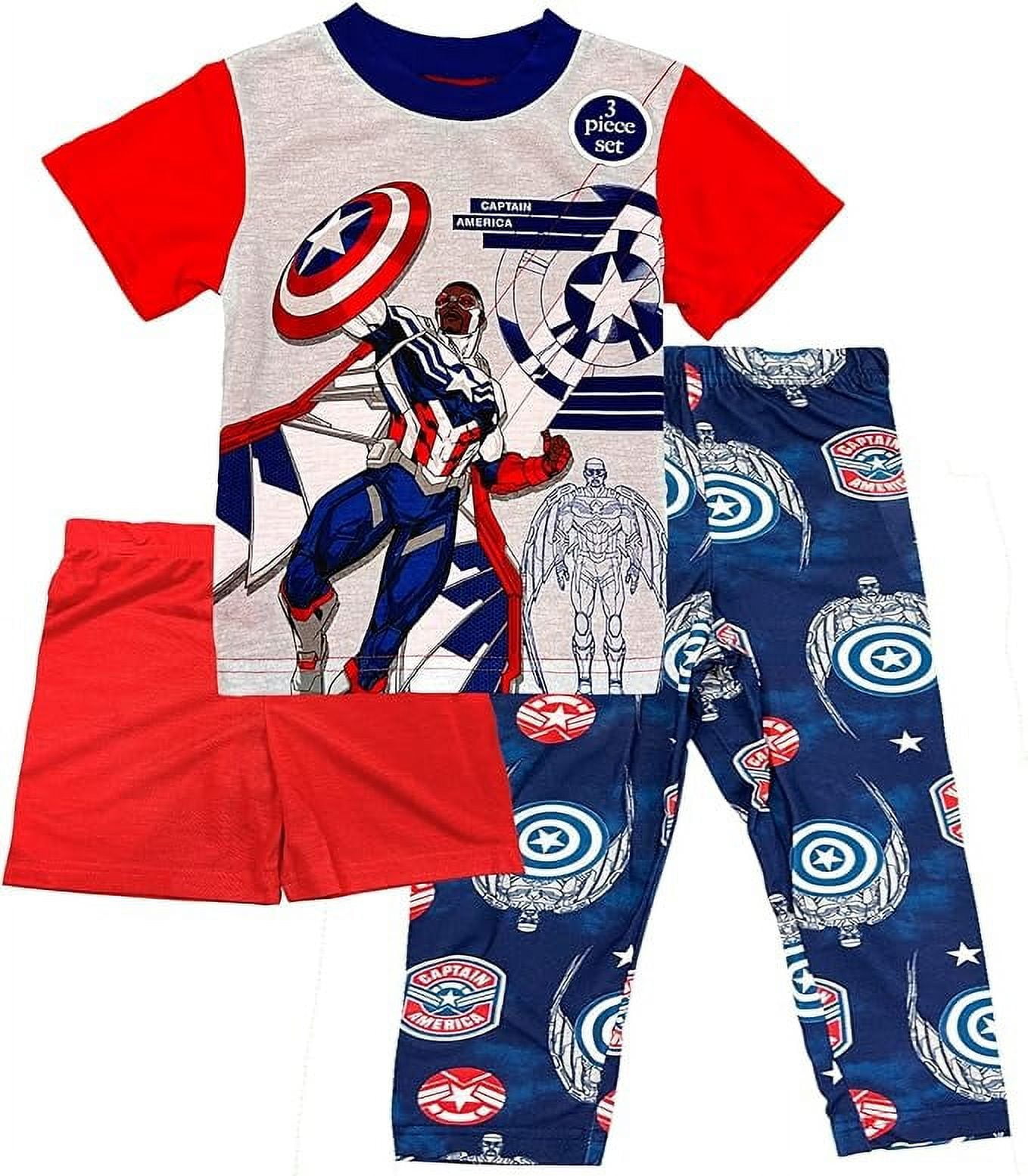 Marvel The New Captain America Boy's 3-piece Pajama Set, Size 10 ...