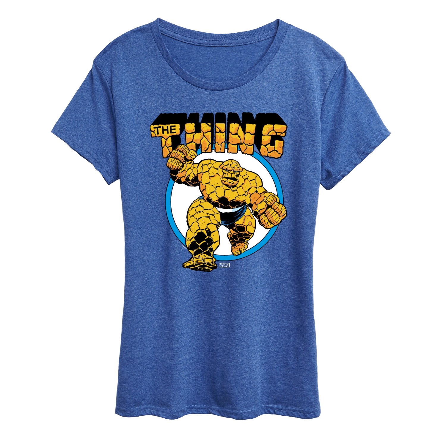 Marvel - Thing Logo - Women's Short Sleeve Graphic T-Shirt - Walmart.com