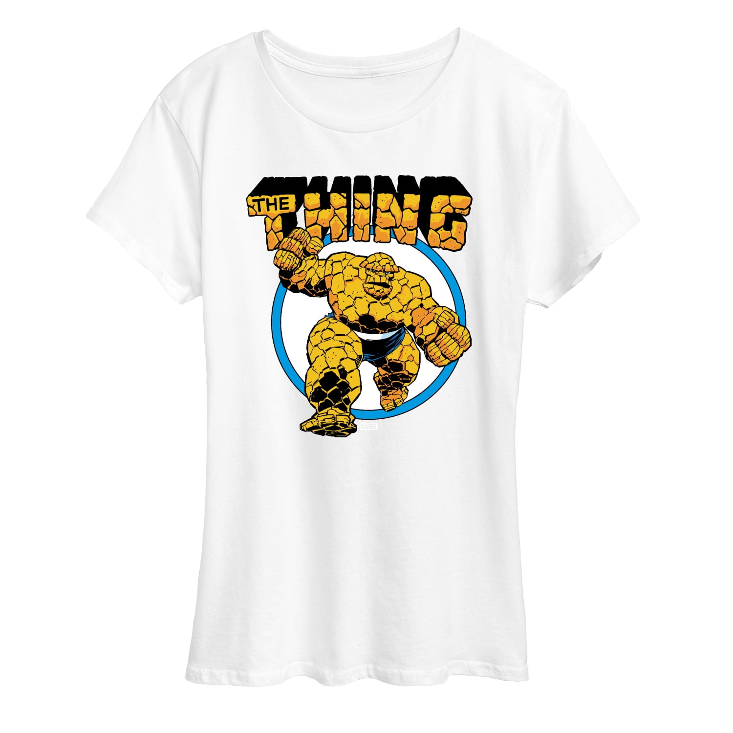 Marvel - Thing Logo - Women's Short Sleeve Graphic T-Shirt - Walmart.com