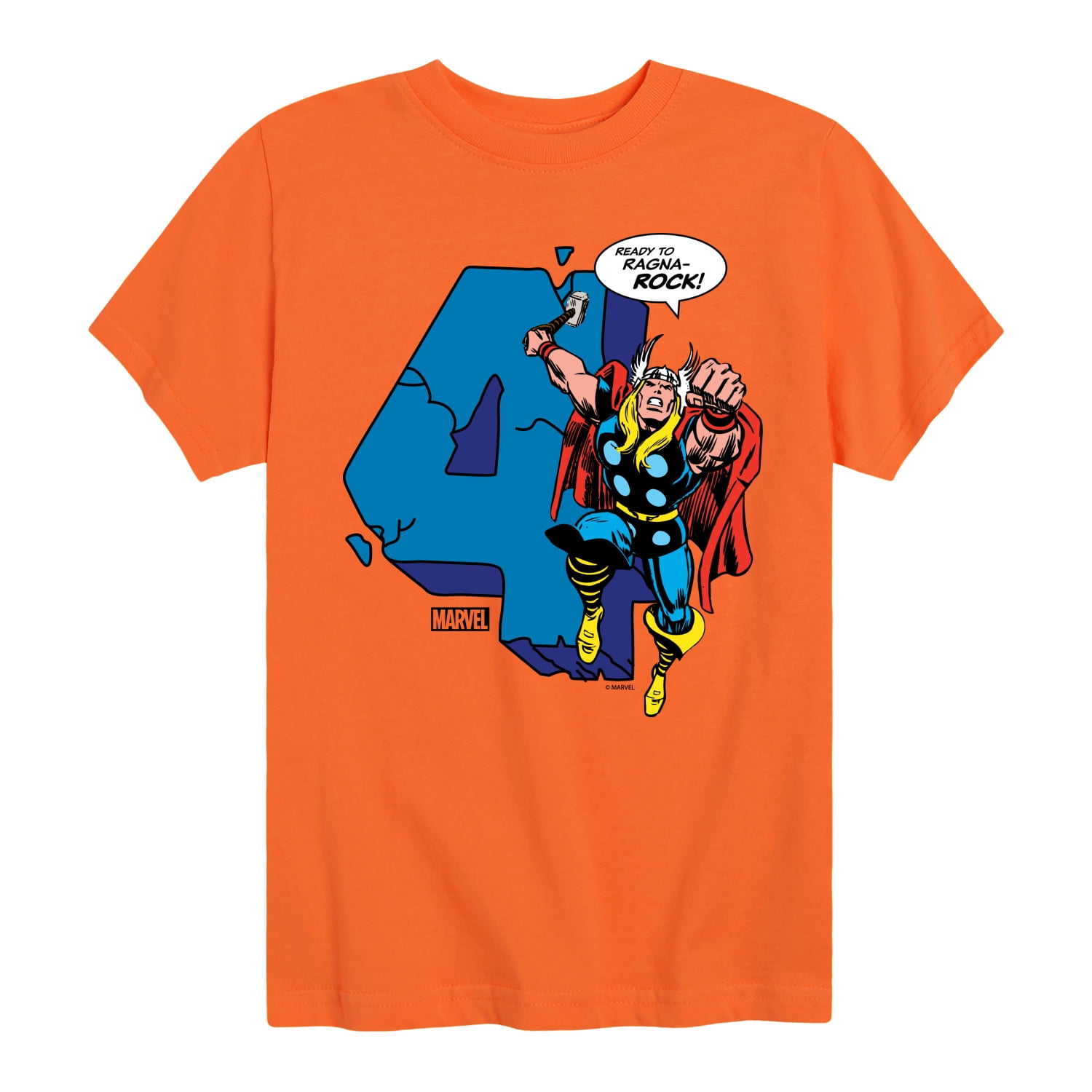 Marvel Thor - Birthday Four - Toddler and Youth Short Sleeve Graphic T ...