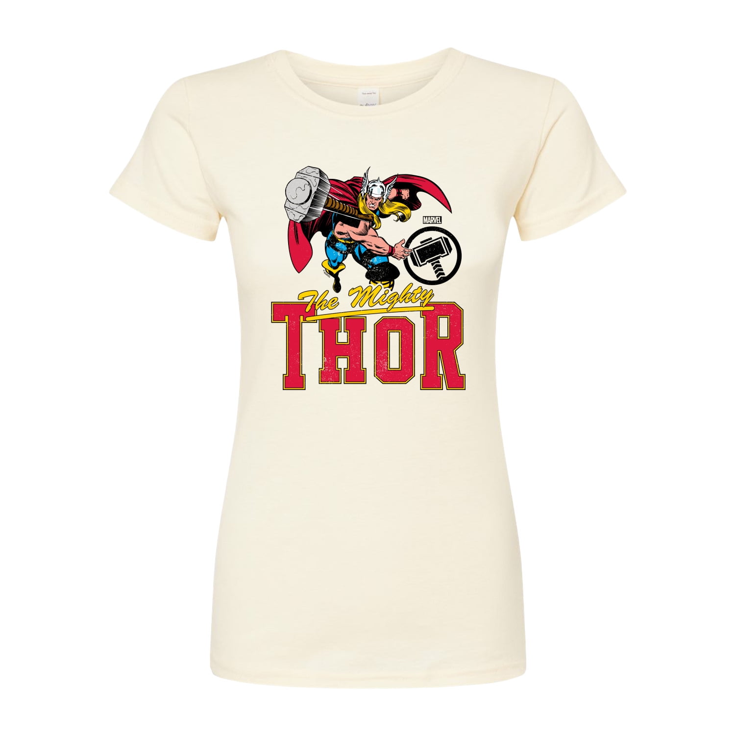 Marvel Thor - Collegiate - Juniors Fitted Graphic T-Shirt - Walmart.com