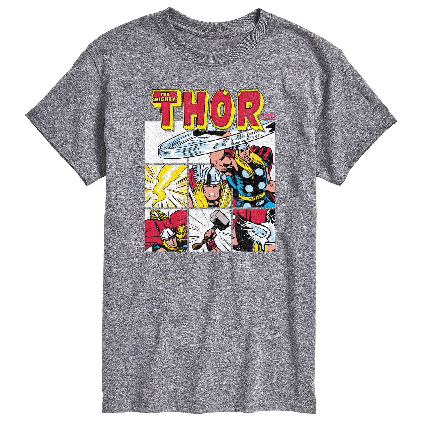 Marvel Thor - Comic Book Grid - Men's Short Sleeve Graphic T-Shirt ...