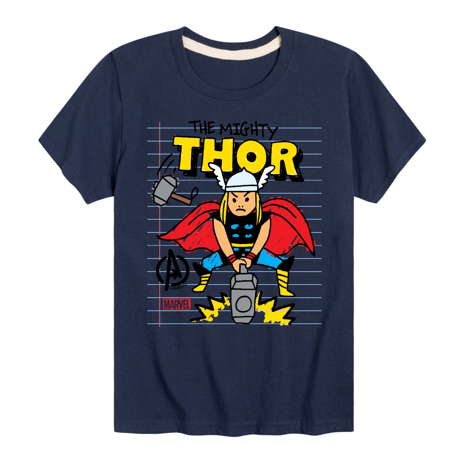 Marvel Thor - Doodle - Toddler and Youth Short Sleeve Graphic T-Shirt ...
