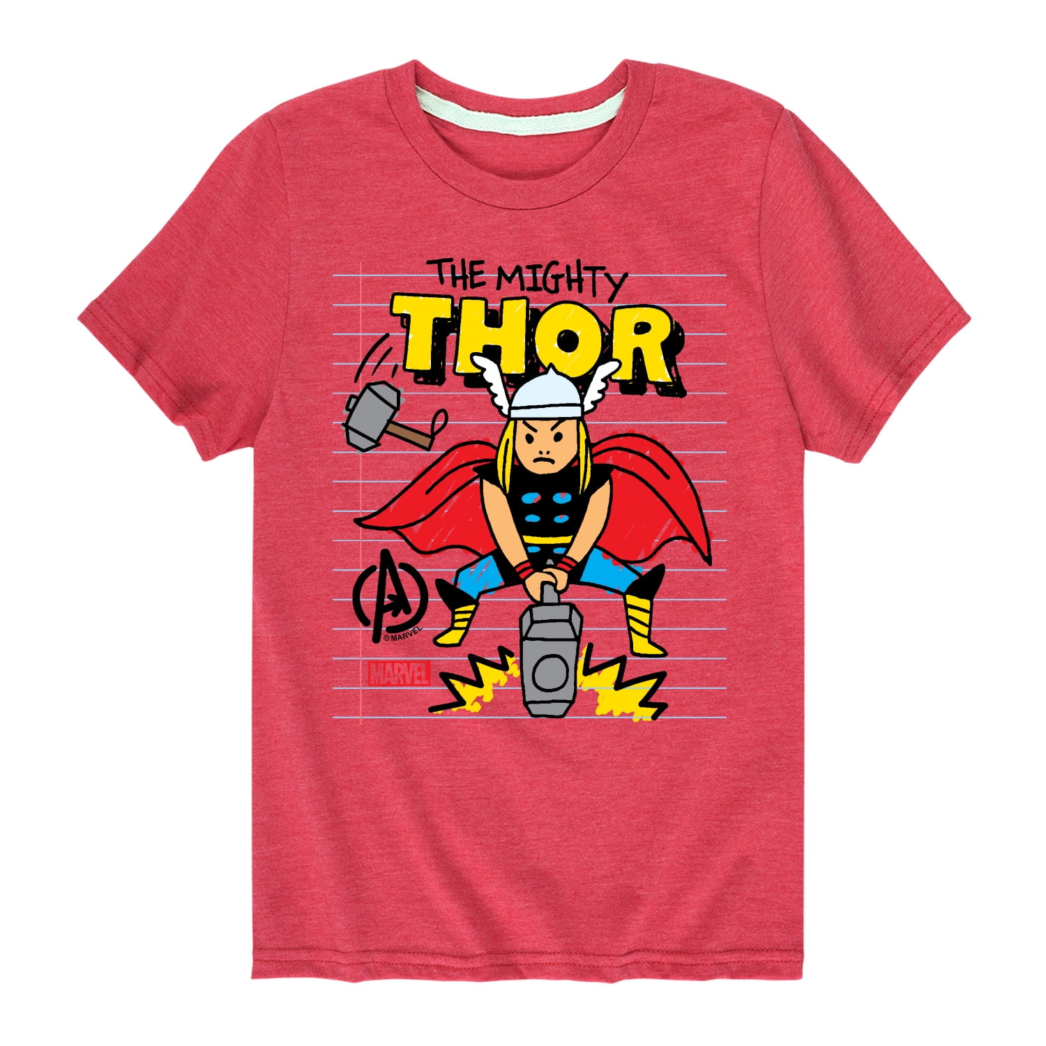 Marvel Thor - Doodle - Toddler and Youth Short Sleeve Graphic T-Shirt ...