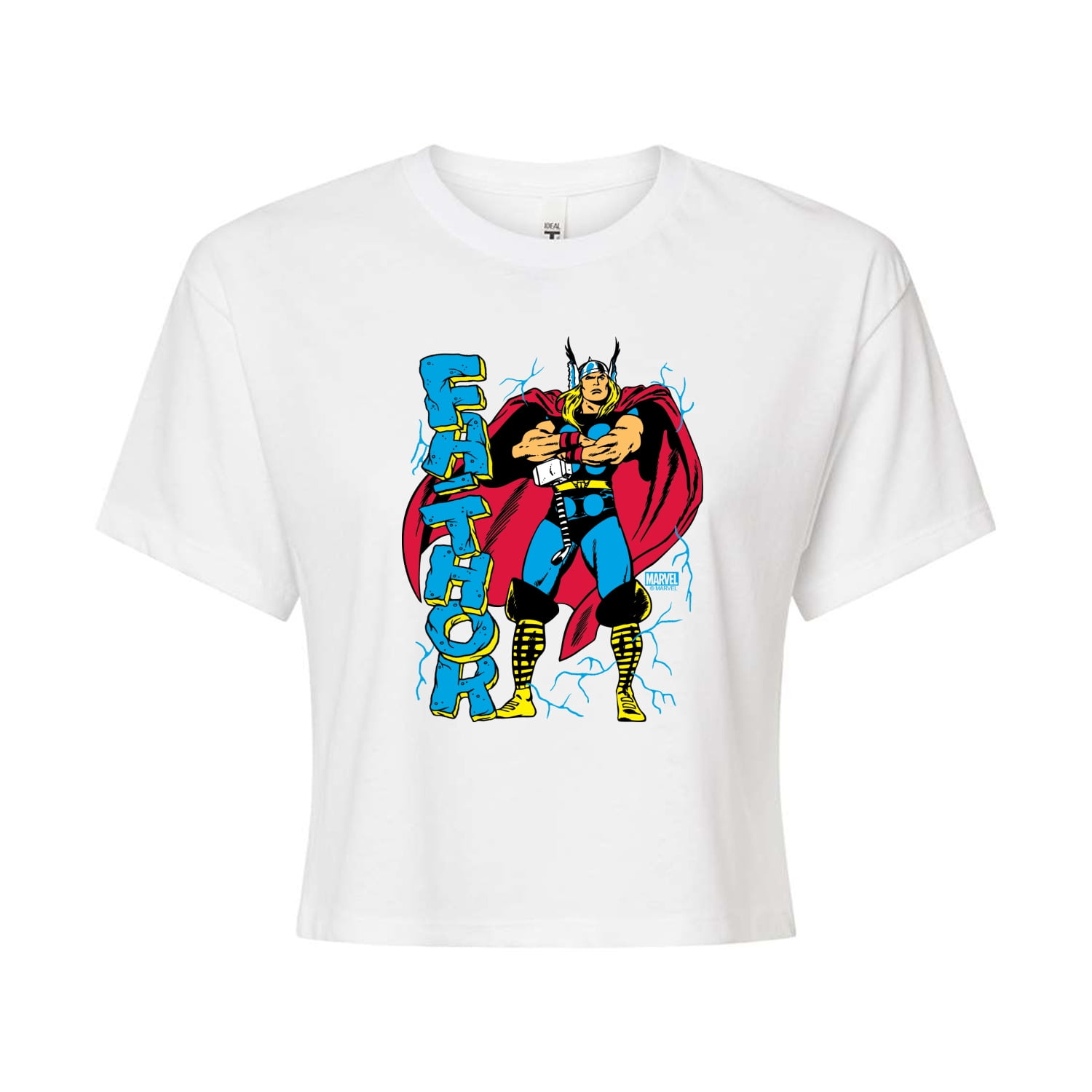 Marvel Thor - Fathor - Juniors Cropped Graphic T-Shirt - Walmart.com