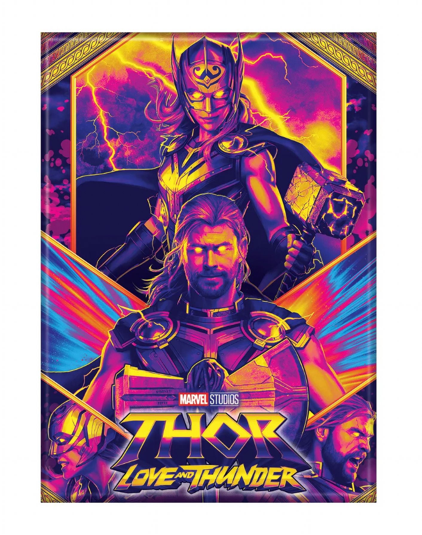 Marvel Thor LAT Black Light Poster Magnet Ata-Boy 2.5" x 3.5" - Walmart.com