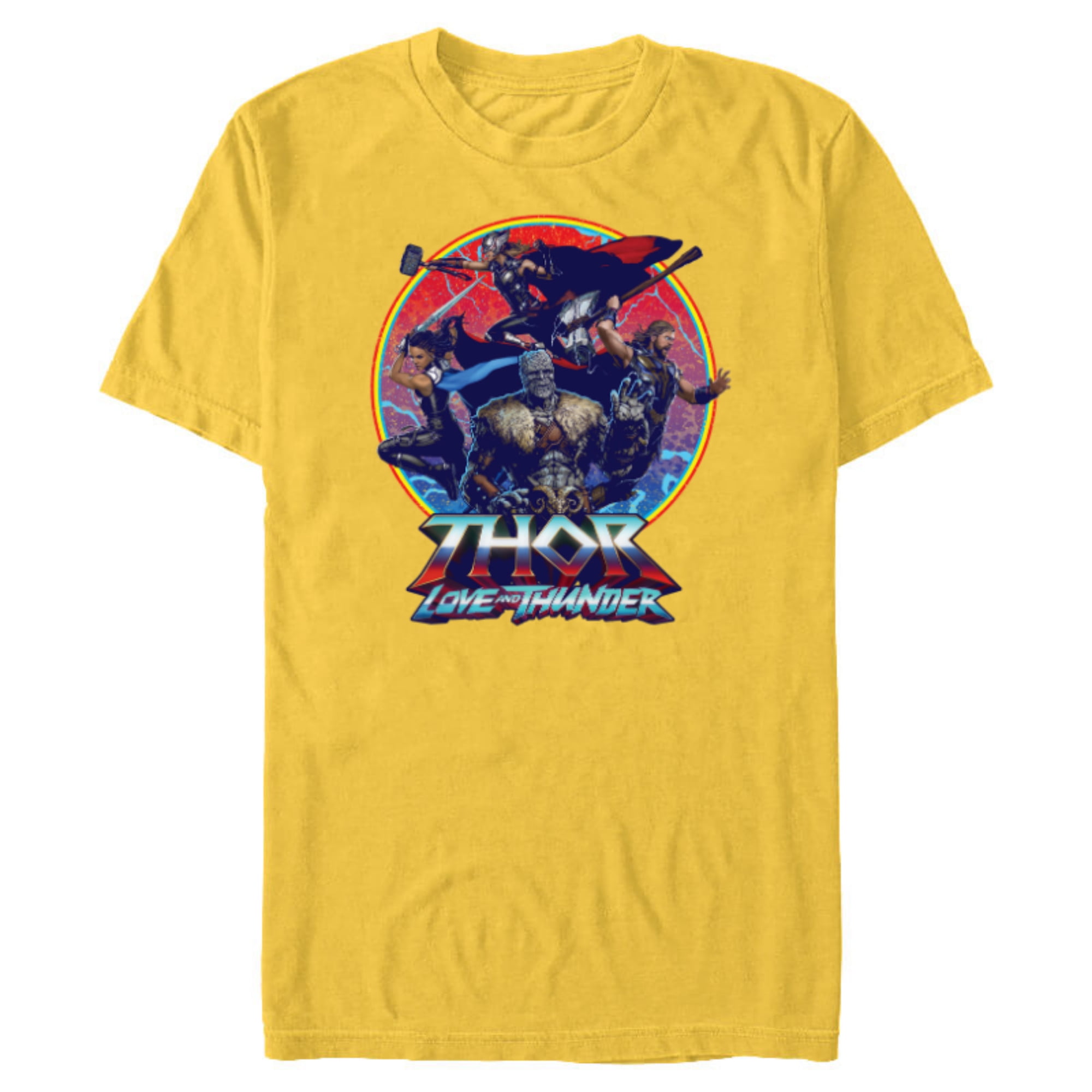 Marvel Thor: Love and Thunder Character Badge - Short Sleeve Blended T ...
