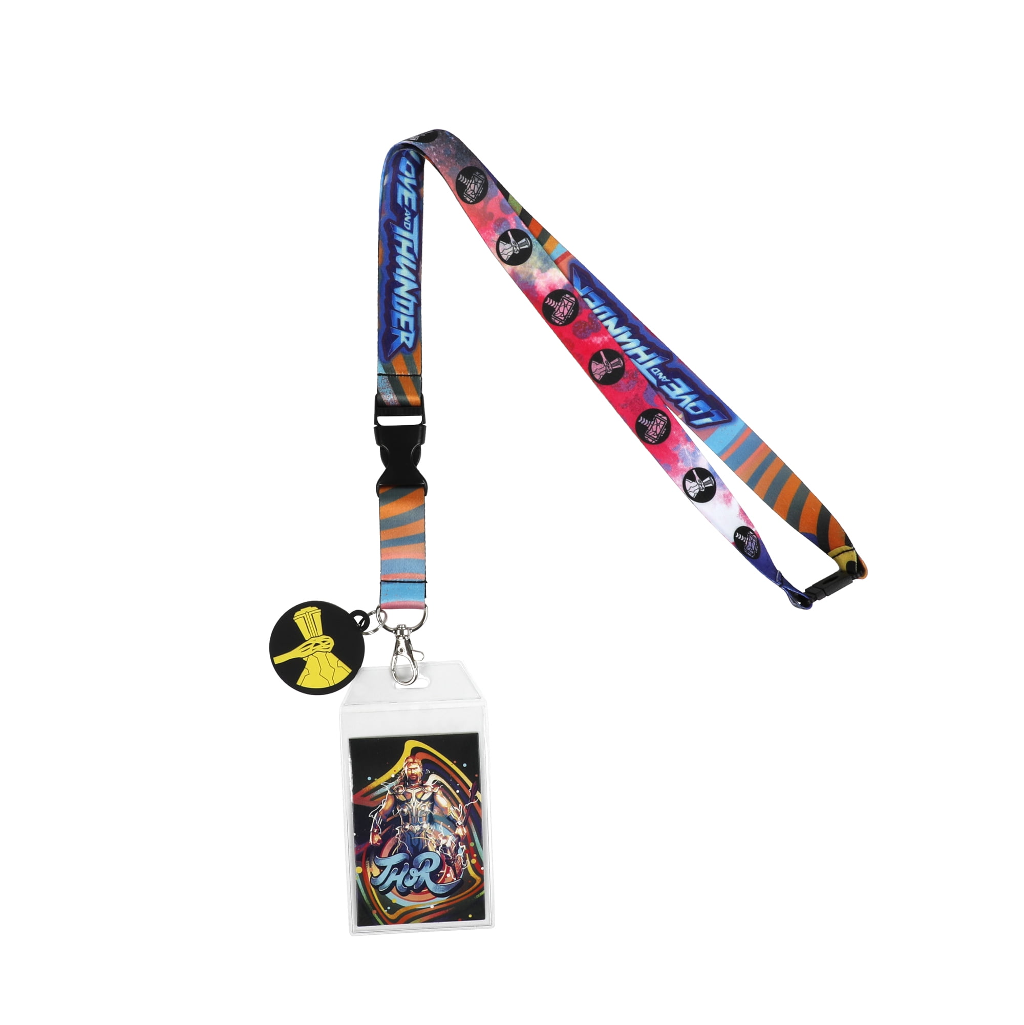 Marvel Thor: Love and Thunder Lanyard with Rubber Charm and Clear ID ...