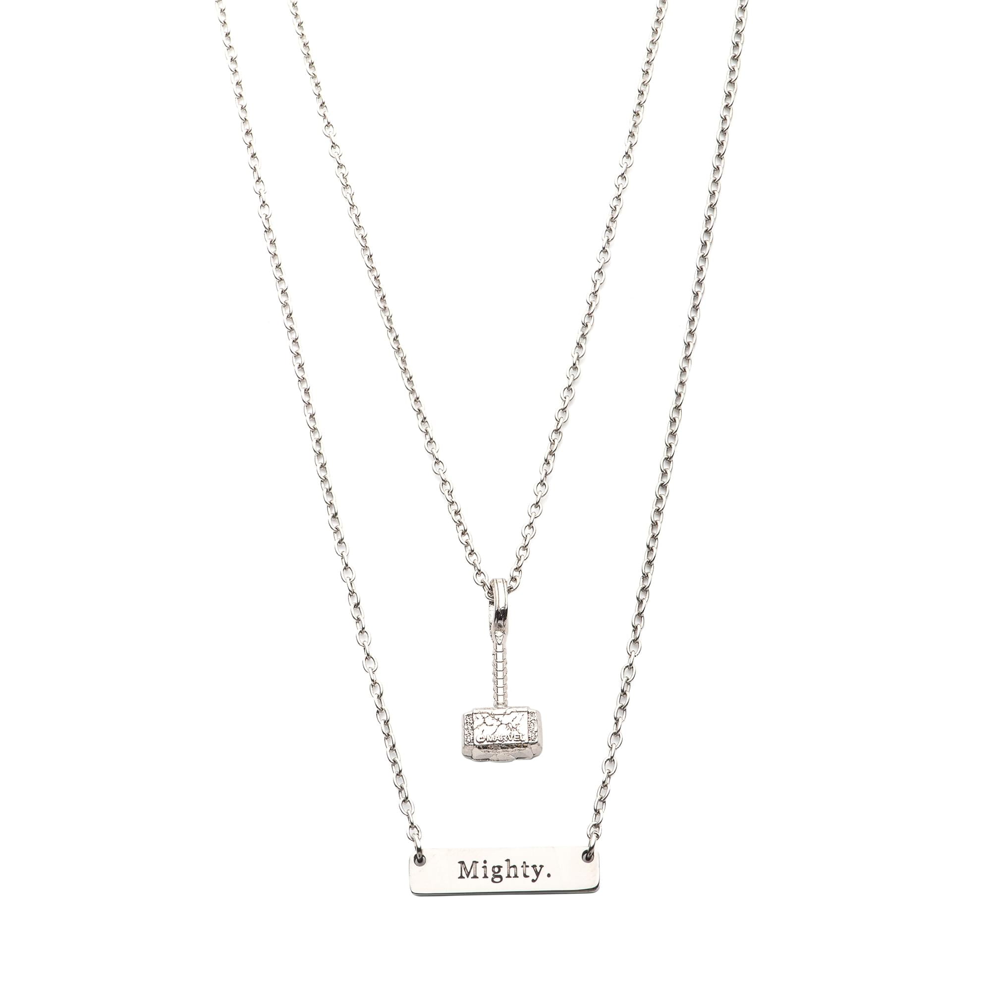 Marvel Thor: Love and Thunder Mighty Thor and Hammer Tiered Necklace ...