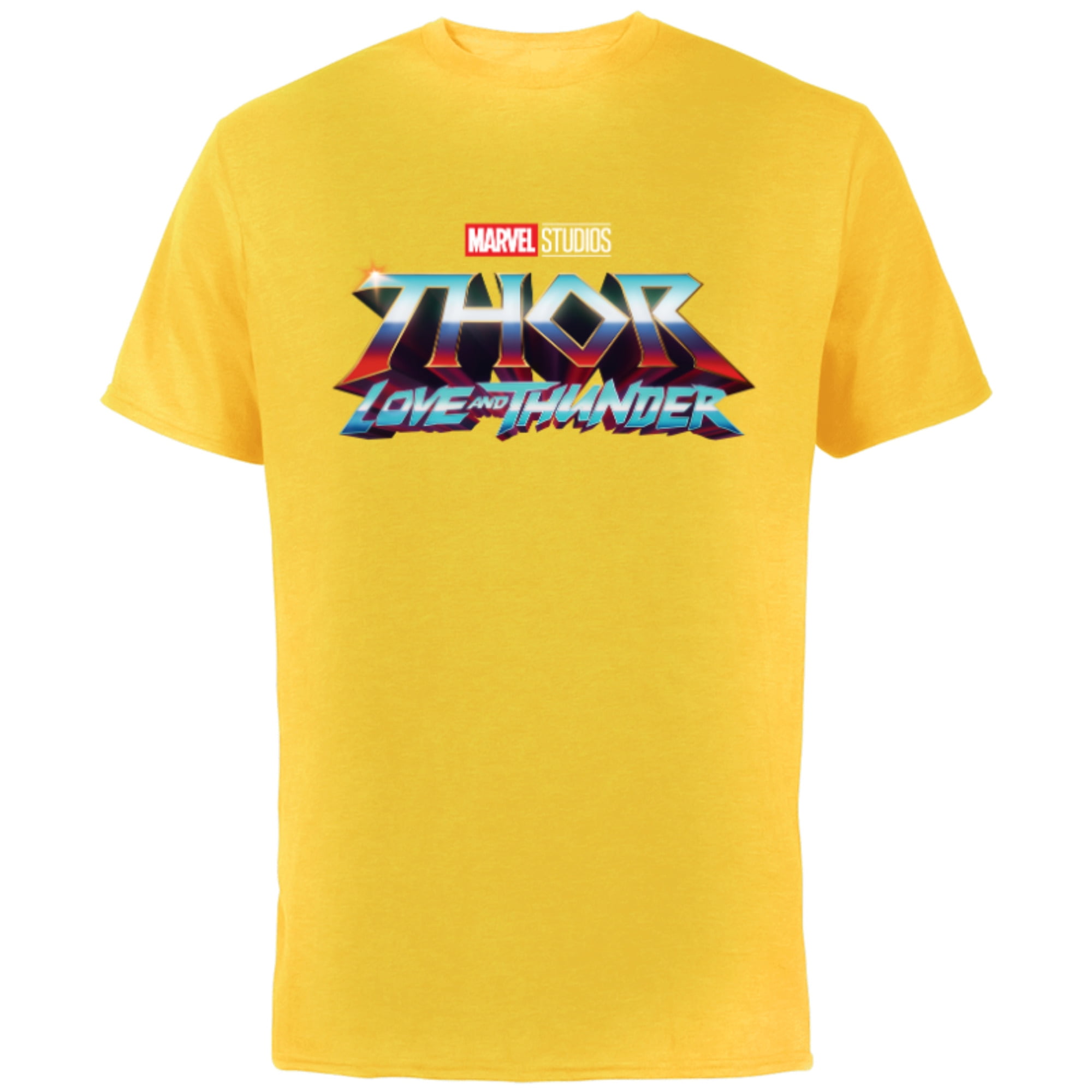 Marvel Thor: Love and Thunder Movie Logo - Short Sleeve Cotton T-Shirt ...