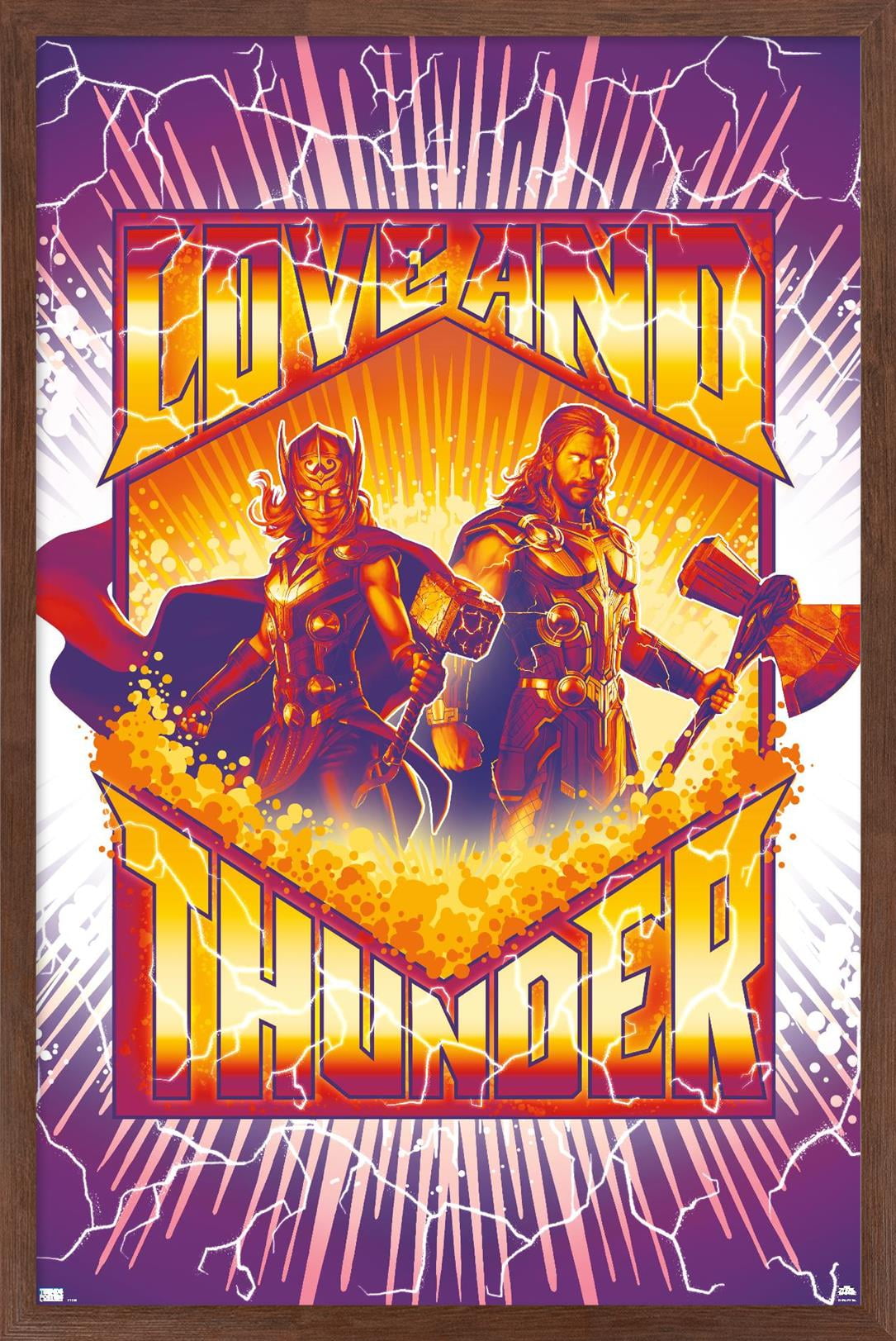 Marvel Thor: Love and Thunder - Purple Lightning Wall Poster, 22.375" x ...