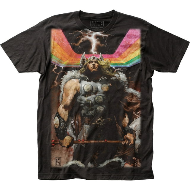 Marvel Thor Rainbow Mens Black T-Shirt Size Small NEW - Walmart.com