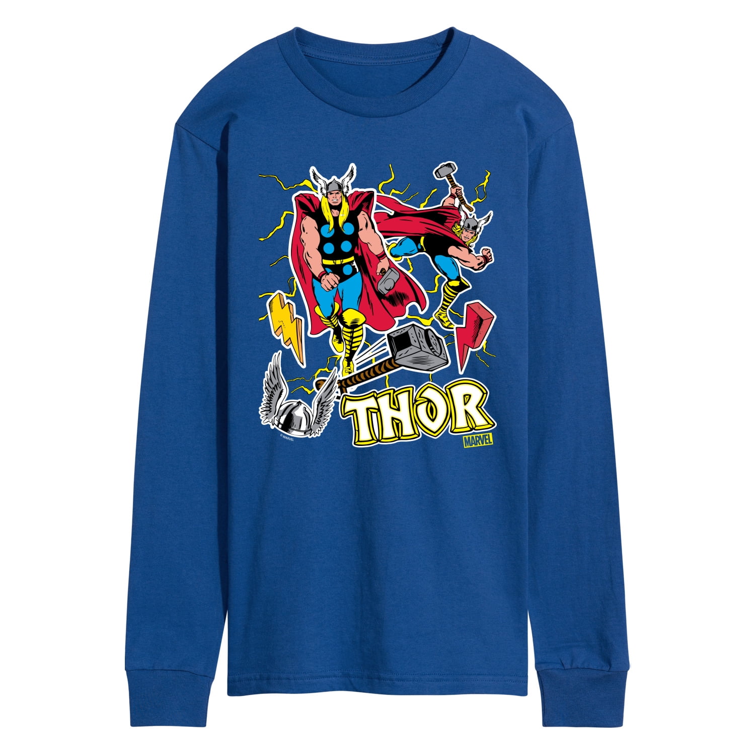 Marvel Thor - Stickers Style - Men's Long Sleeve Graphic T-Shirt ...