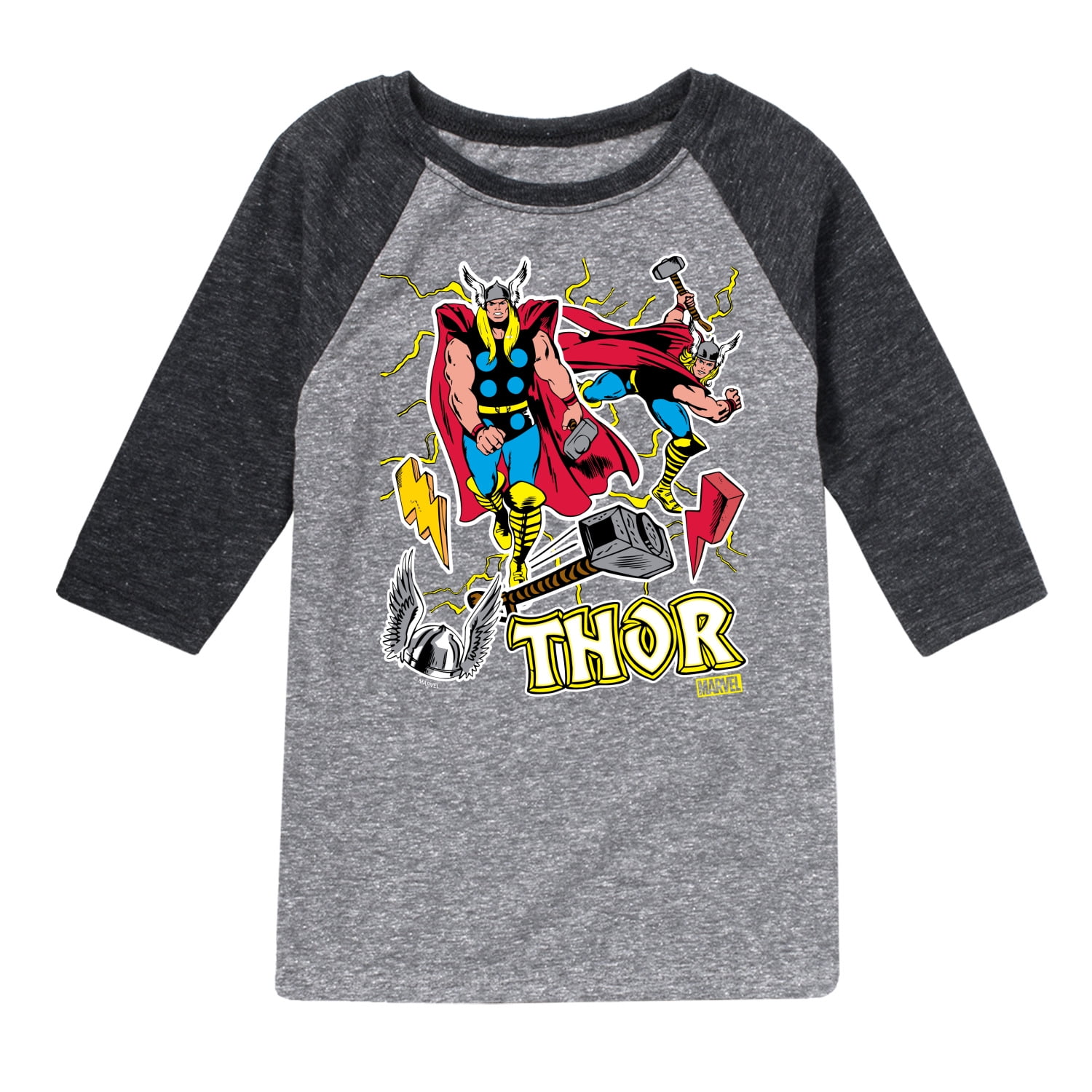 Marvel Thor - Stickers Style - Toddler and Youth Raglan - Walmart.com