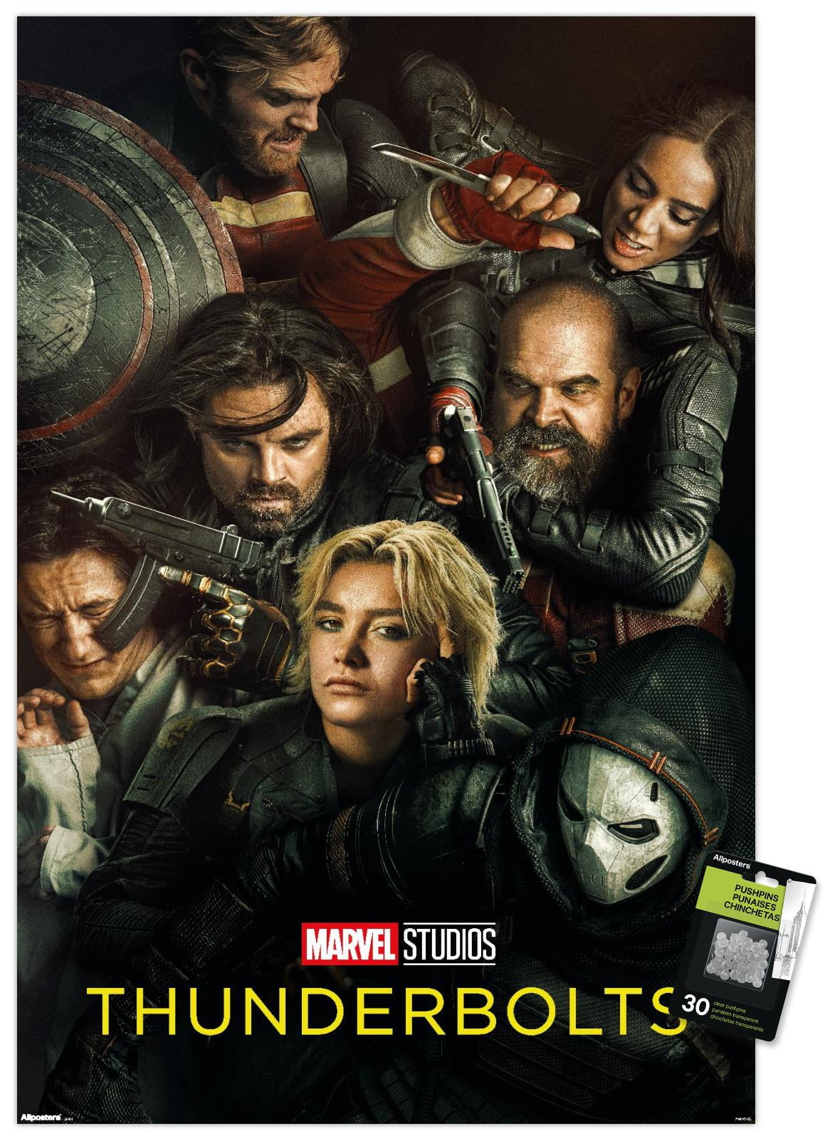 Marvel Thunderbolts* - Teaser One Sheet Wall Poster with Push Pins, 22. ...