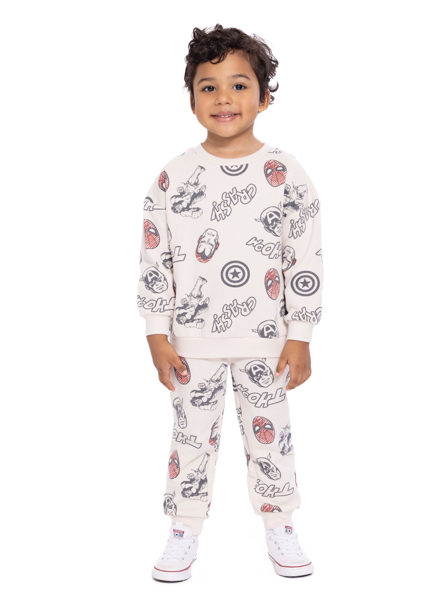Marvel Toddlers' Print Sweatshirt and Jogger Pants Set, 2-Piece, Sizes ...