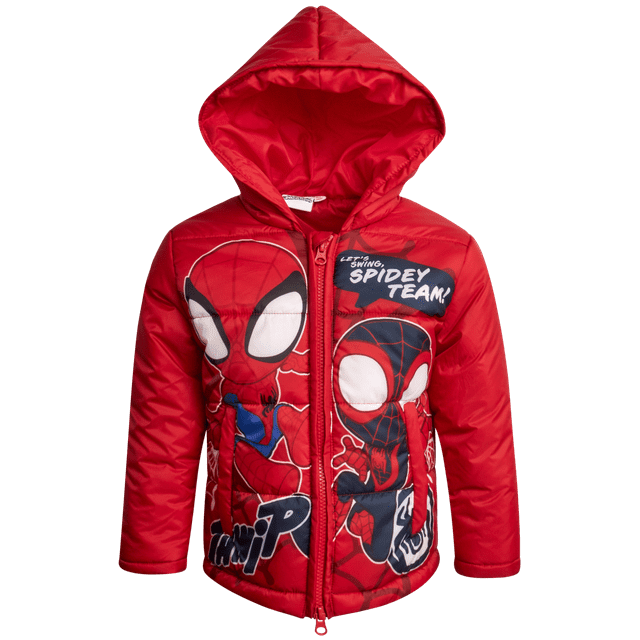 Marvel Little Boys' Puffer Jacket - Spider-Man, Miles, and Spider Gwen ...