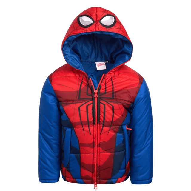 Marvel Little Boys' Puffer Jacket - Spider-Man, Miles, and Spider Gwen ...
