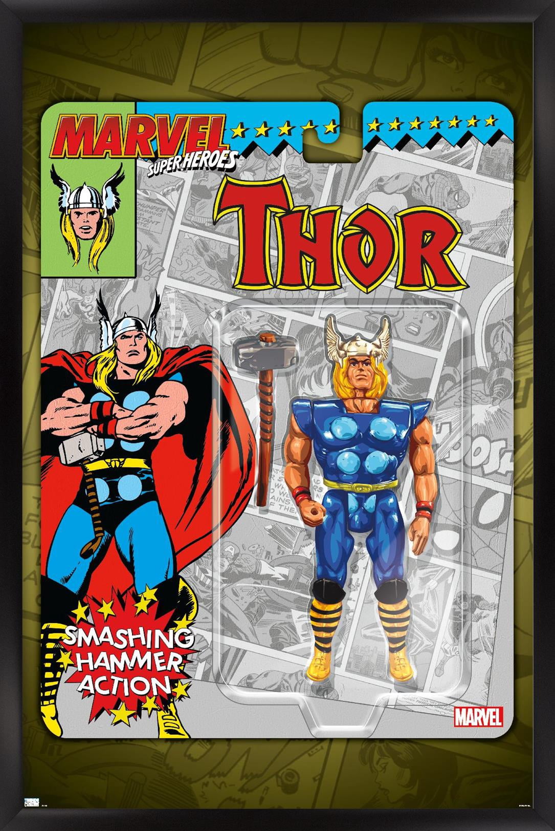 Marvel Toy Vault - Thor Wall Poster, 22.375" x 34" Framed - Walmart.com