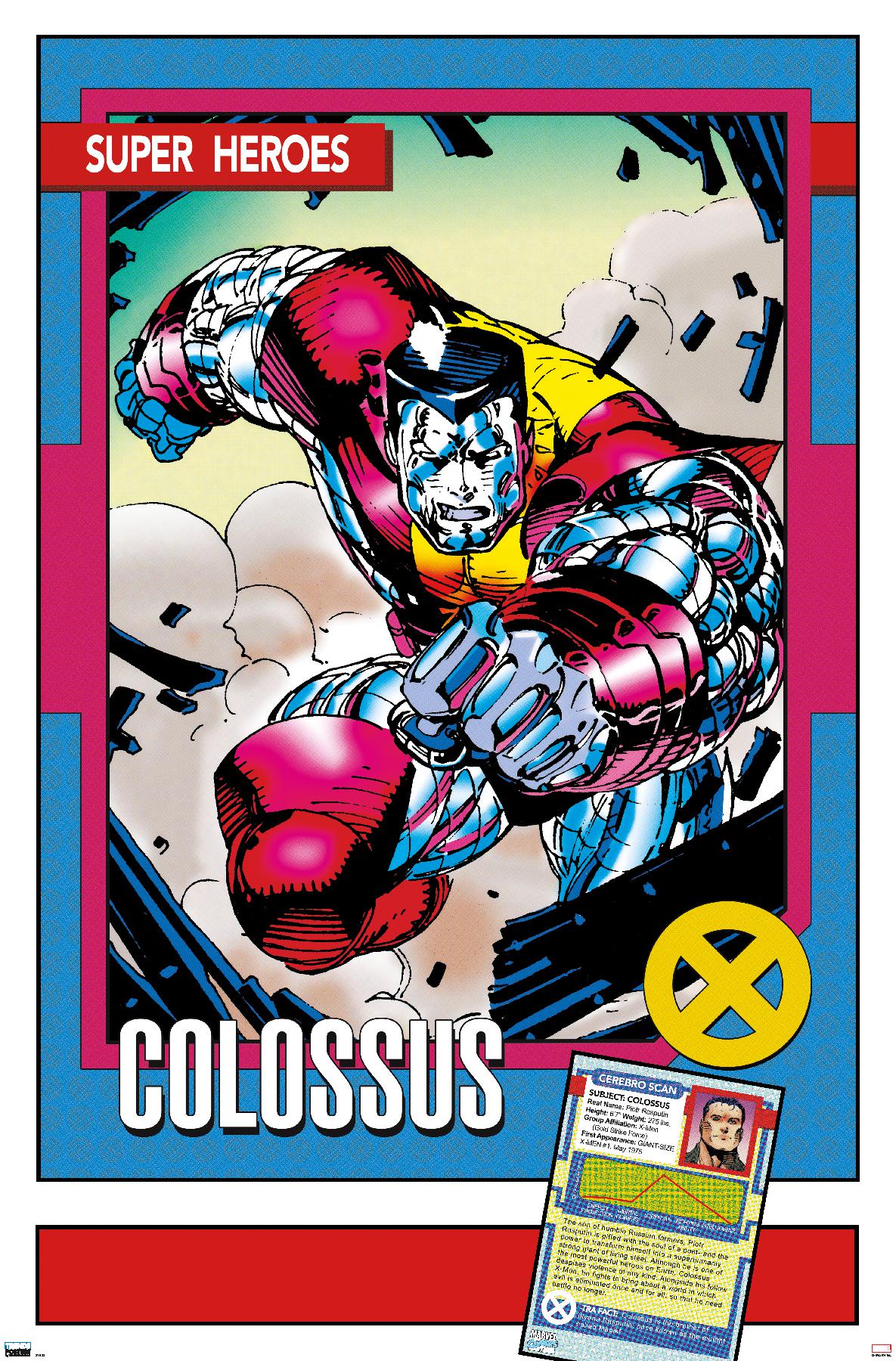 Marvel Trading Cards - Colossus Wall Poster, 14.725" x 22.375 ...