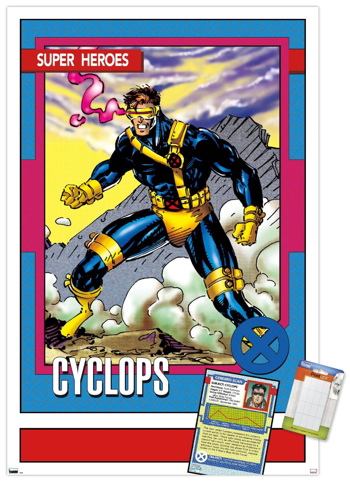 Marvel Trading Cards - Cyclops Wall Poster, 14.725" x 22.375" - Walmart.com