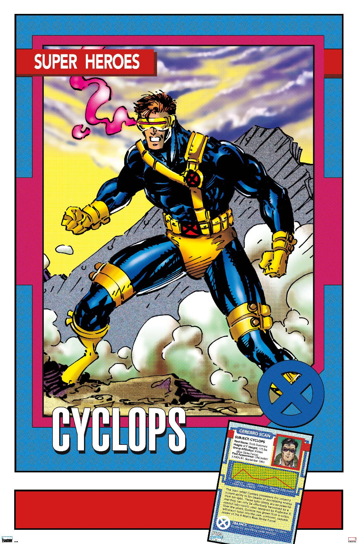 Marvel Trading Cards - Cyclops Wall Poster, 14.725" x 22.375" - Walmart.com