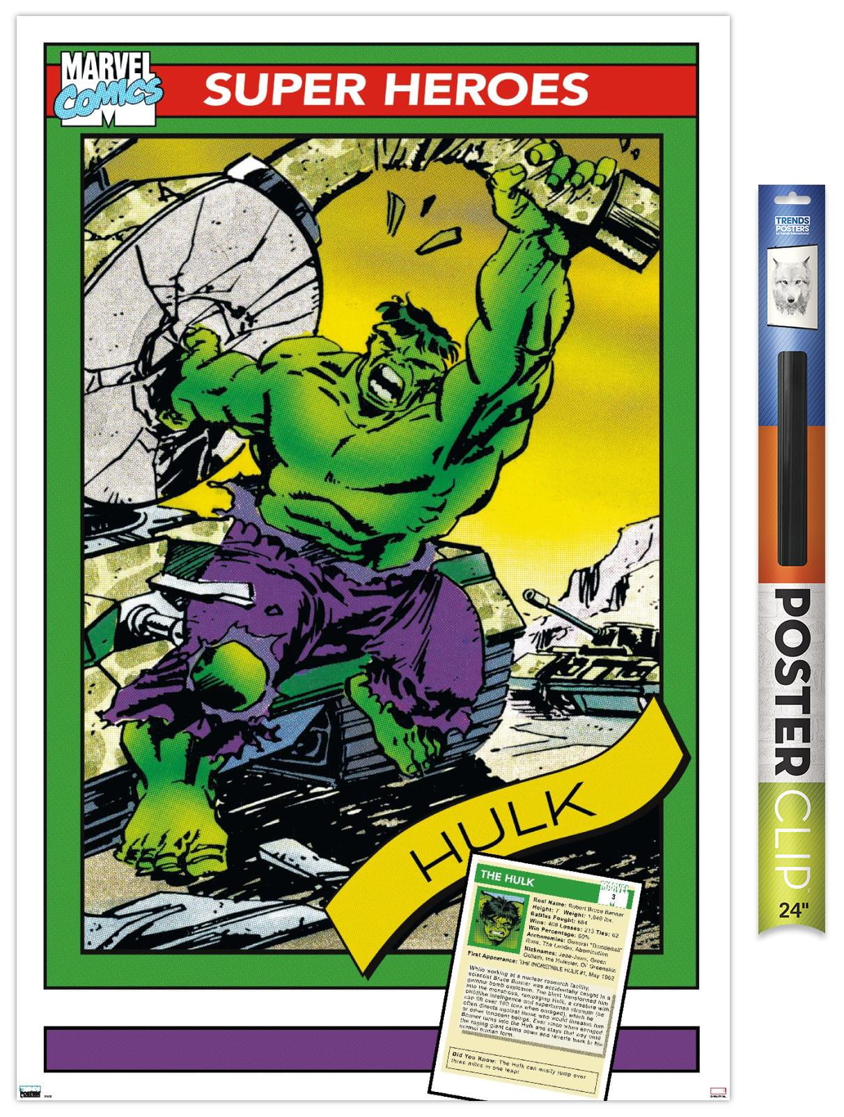 Marvel Trading Cards - Hulk Wall Poster, 22.375" x 34" - Walmart.com