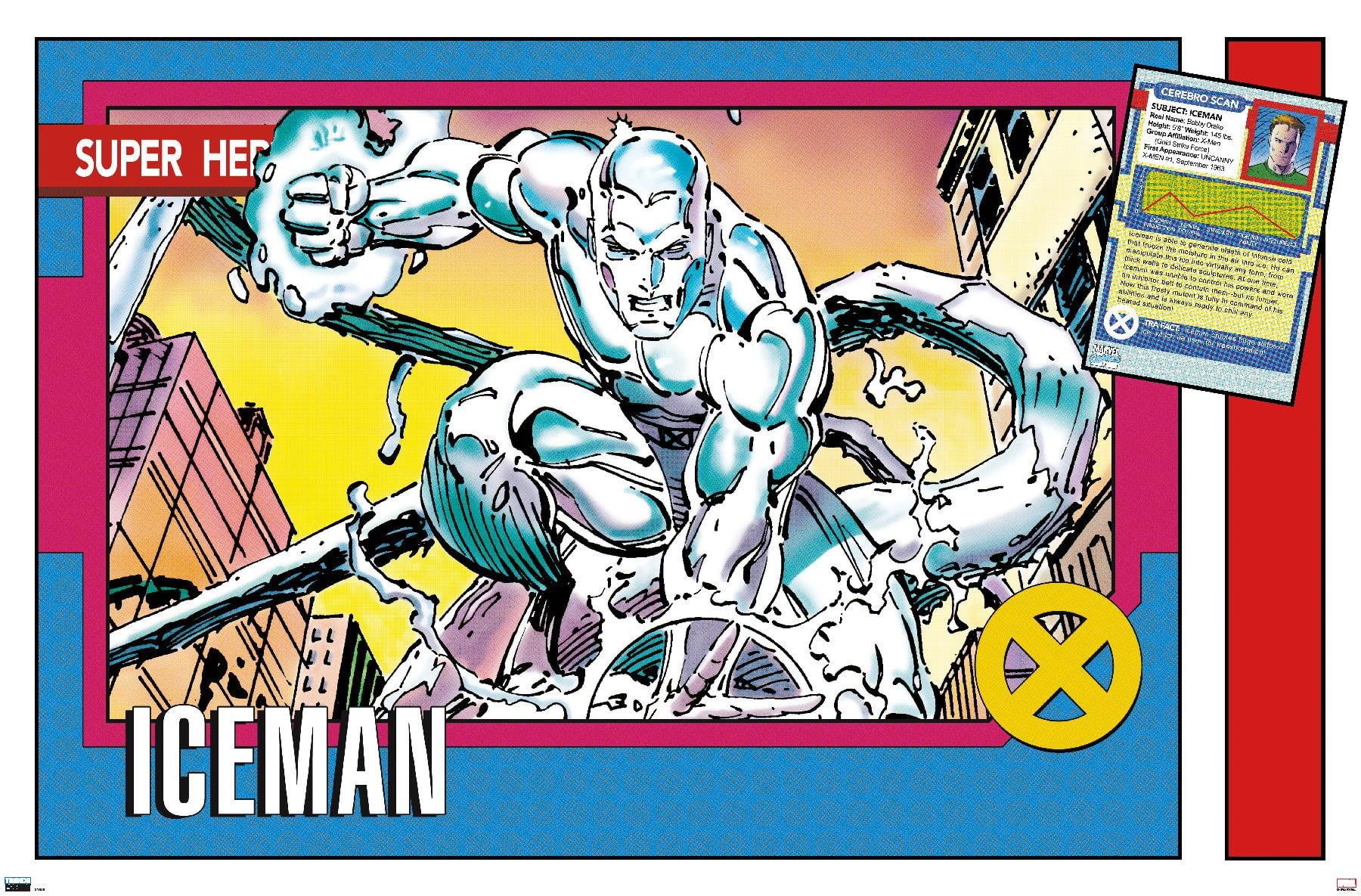 Marvel Trading Cards - Iceman Wall Poster, 14.725" x 22.375" - Walmart.com