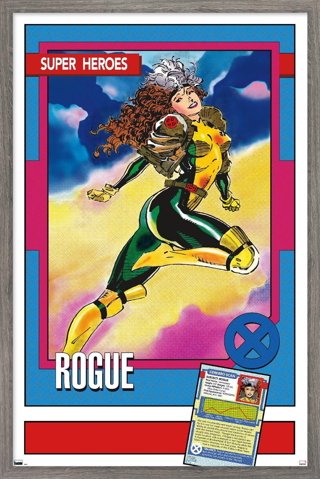 Marvel Trading Cards - Rogue Wall Poster, 22.375" x 34" Framed ...