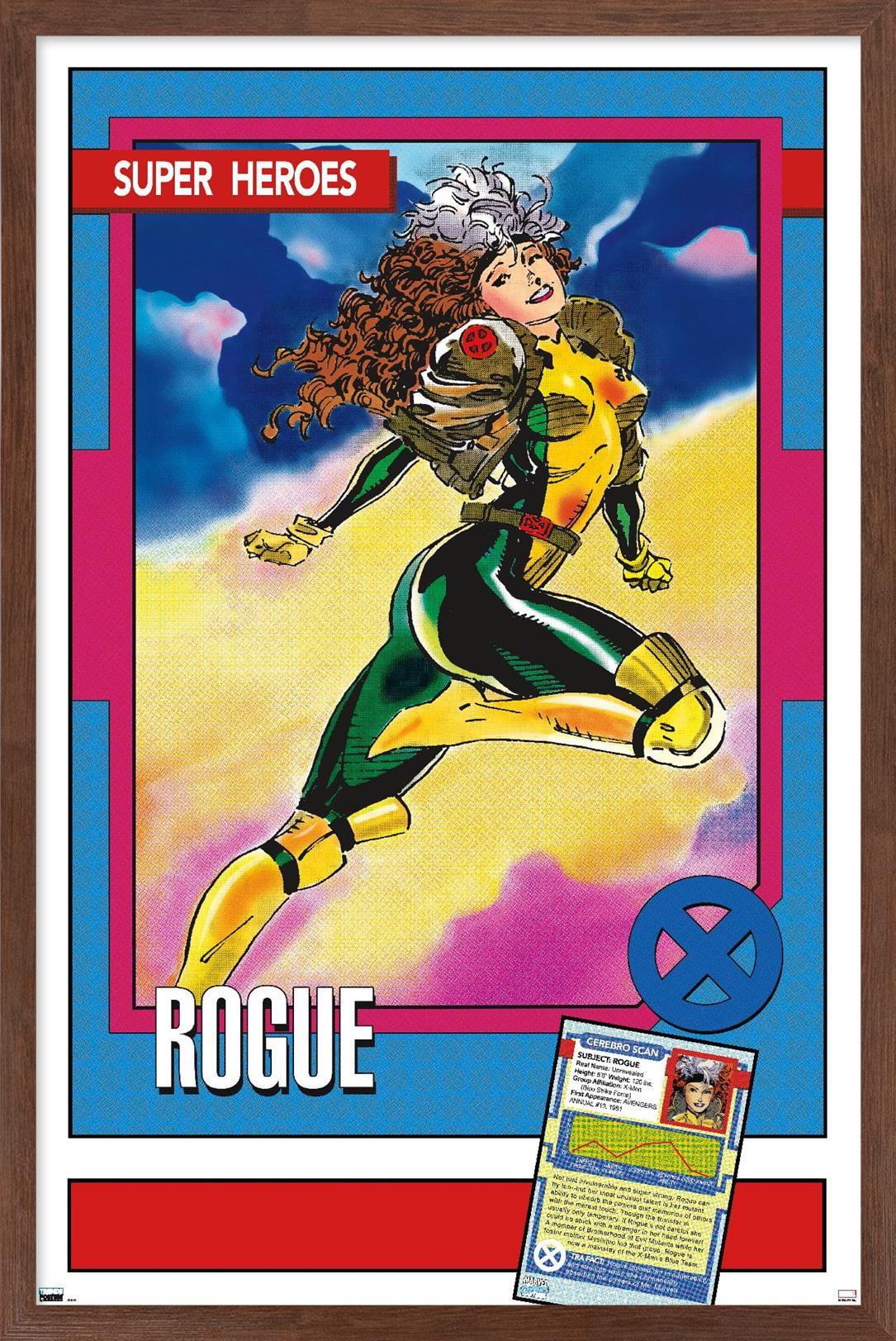 Marvel Trading Cards - Rogue Wall Poster, 22.375" x 34" Framed ...