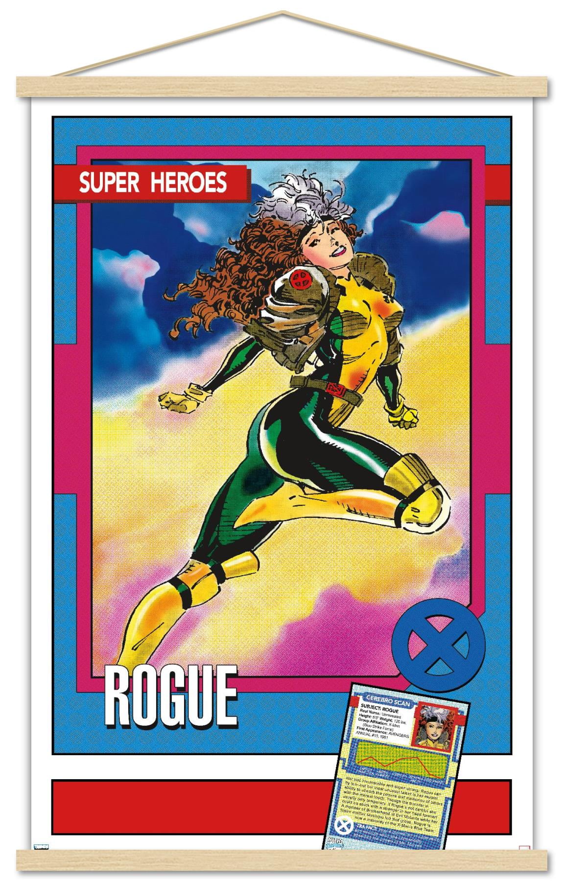 Marvel Trading Cards - Rogue Wall Poster with Magnetic Frame, 22.375" x ...
