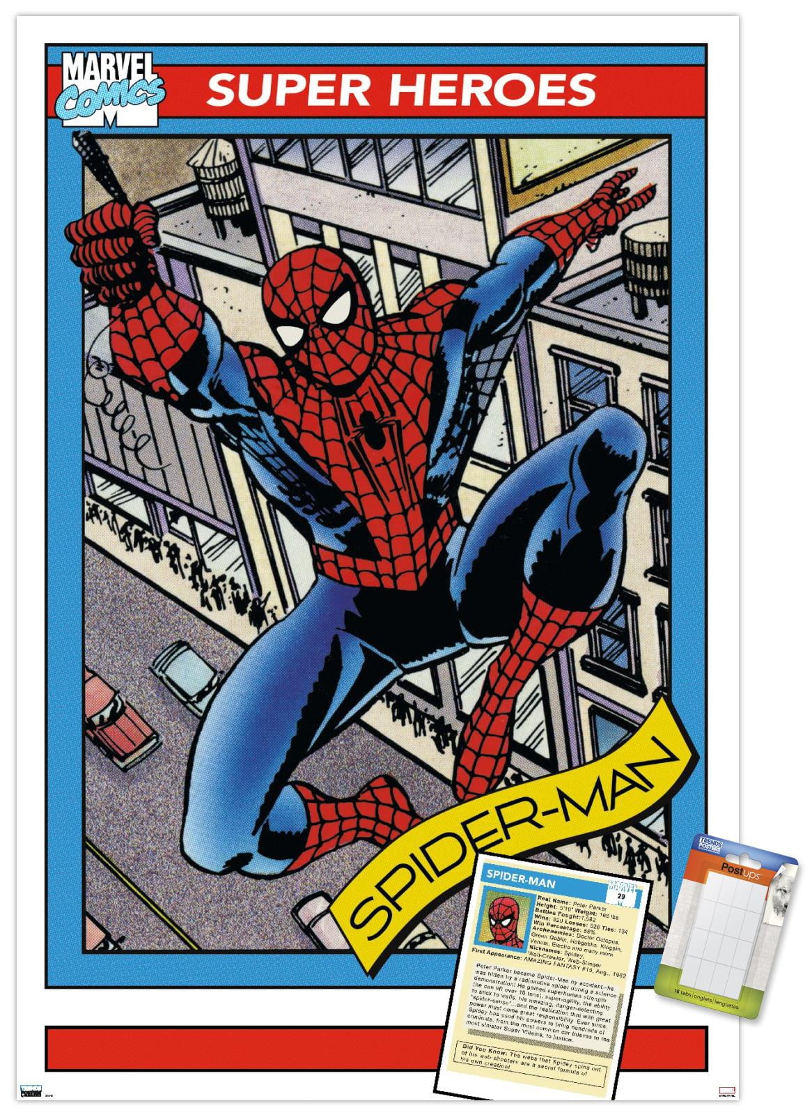 Marvel Trading Cards - Spider-Man Wall Poster, 14.725" x 22.375 ...