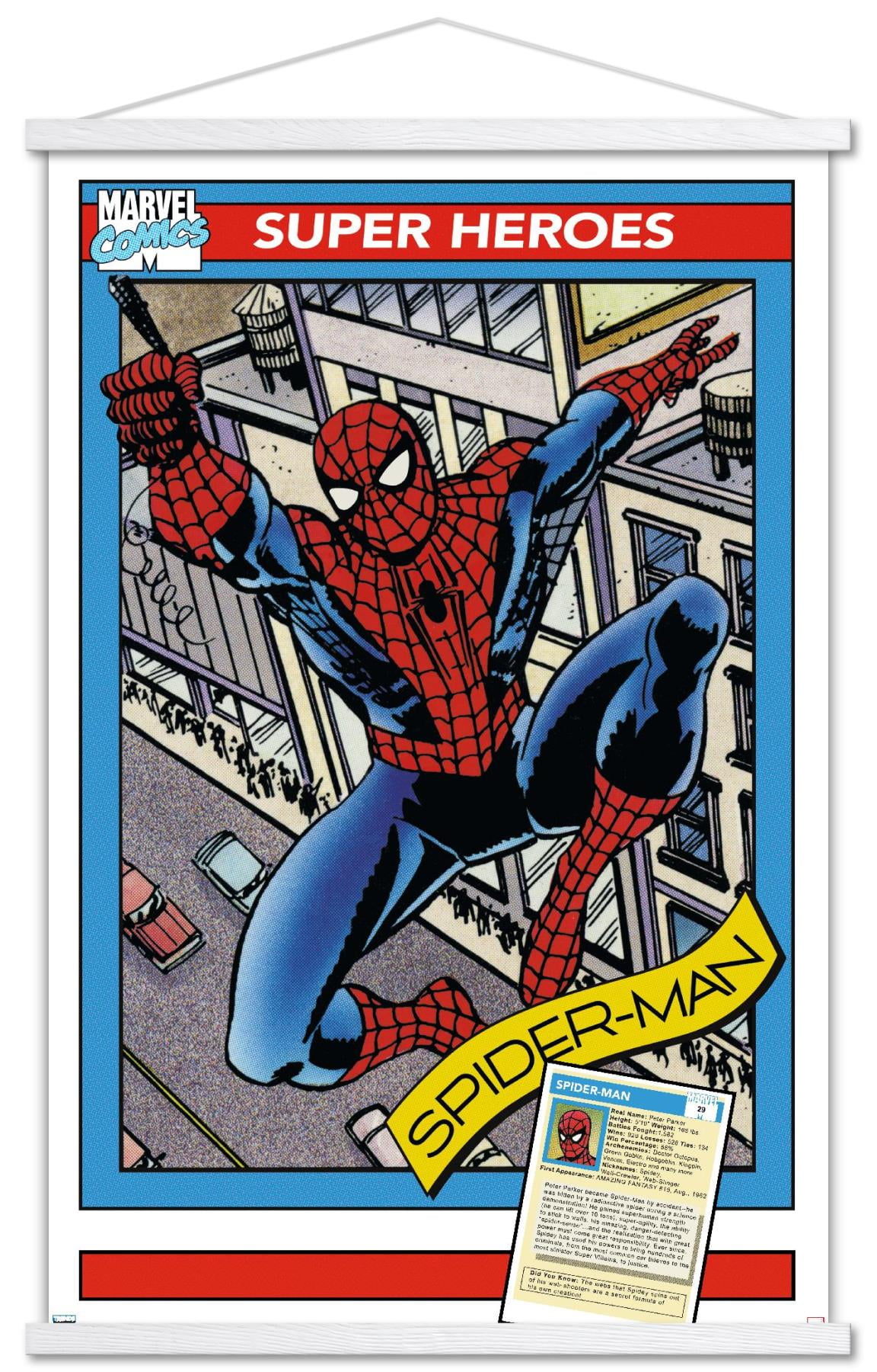 Marvel Trading Cards - Spider-Man Wall Poster with Magnetic Frame, 22. ...