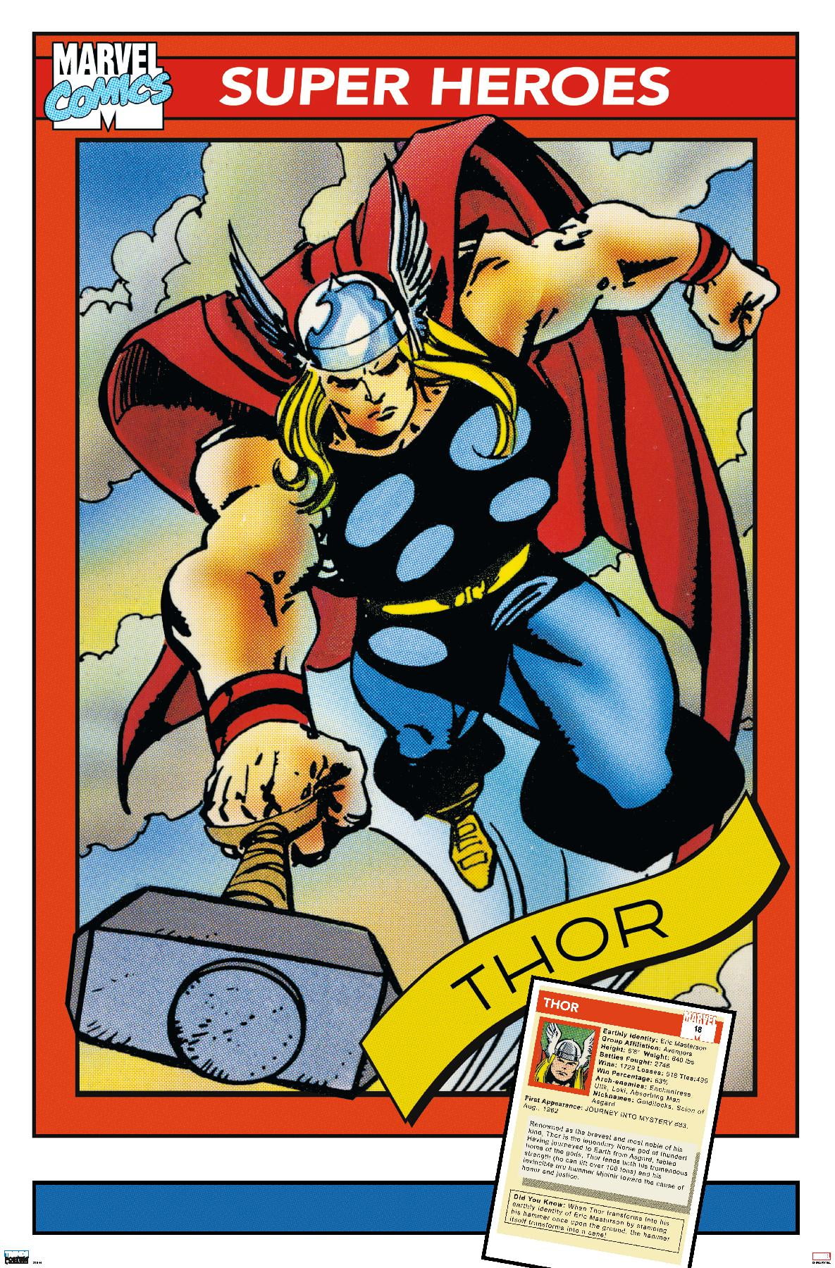 Marvel Trading Cards - Thor Wall Poster, 22.375" x 34" - Walmart.com