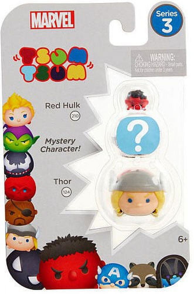 Marvel Tsum Tsum Series 3 Red Hulk & Thor Mini Figures, 3 Pack ...