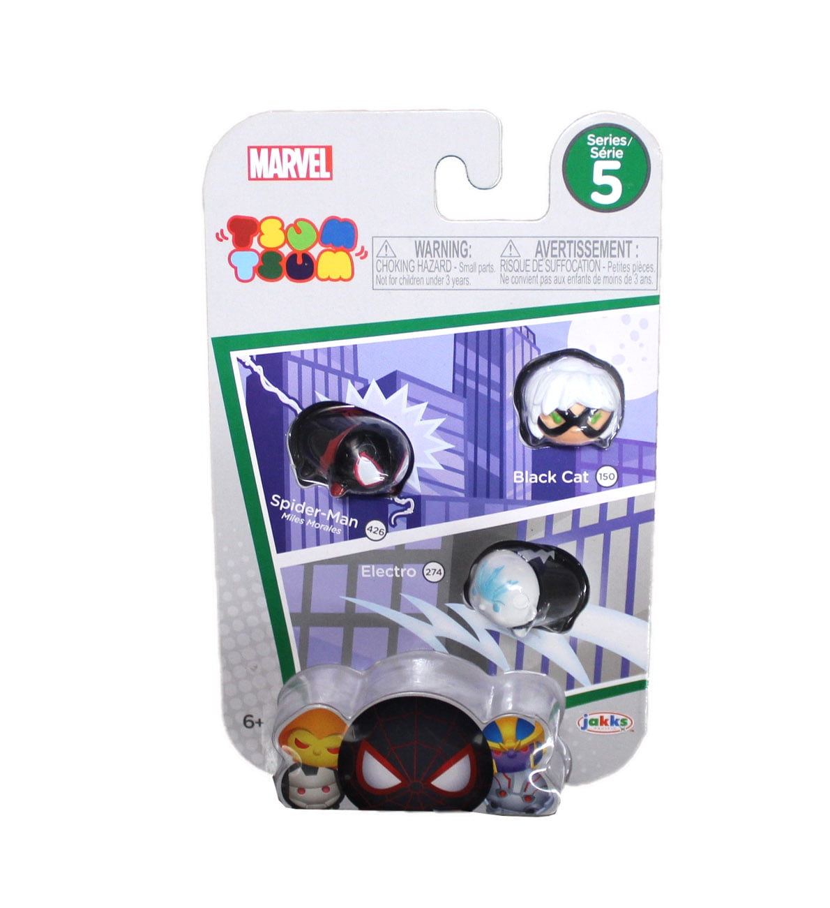Marvel Tsum Tsum Series 5 Black Cat, Spider-Man & Electro Minifigure 3 ...
