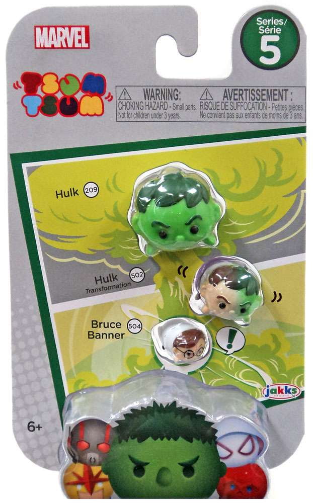 Marvel Tsum Tsum Series 5 Hulk, Hulk (Transforation) & Bruce Banner ...