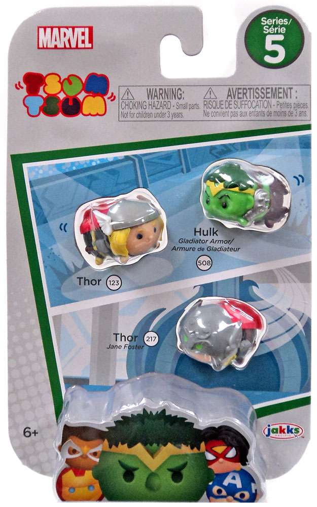 Marvel Tsum Tsum Series 5 Thor, Gladiator Hulk & Thor (Jane Foster ...