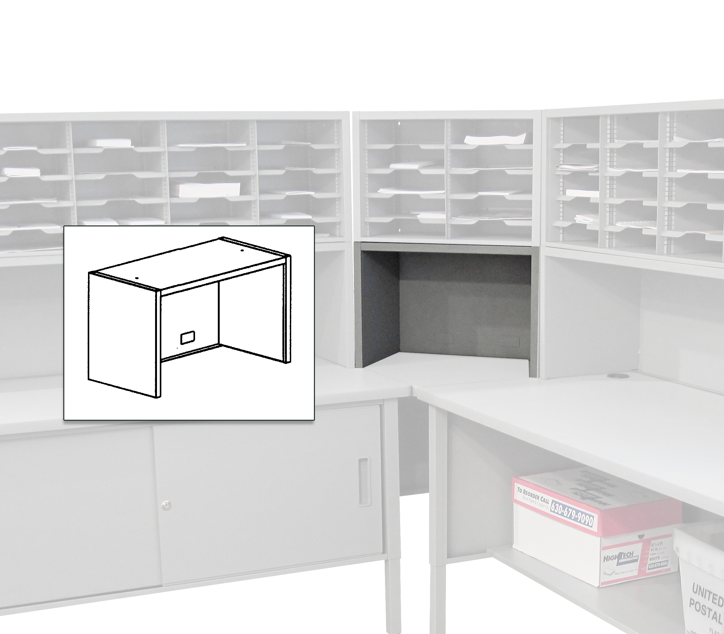 Marvel UTRA24-AT 24W Utility Sorter Riser - Slate Gray - Walmart.com