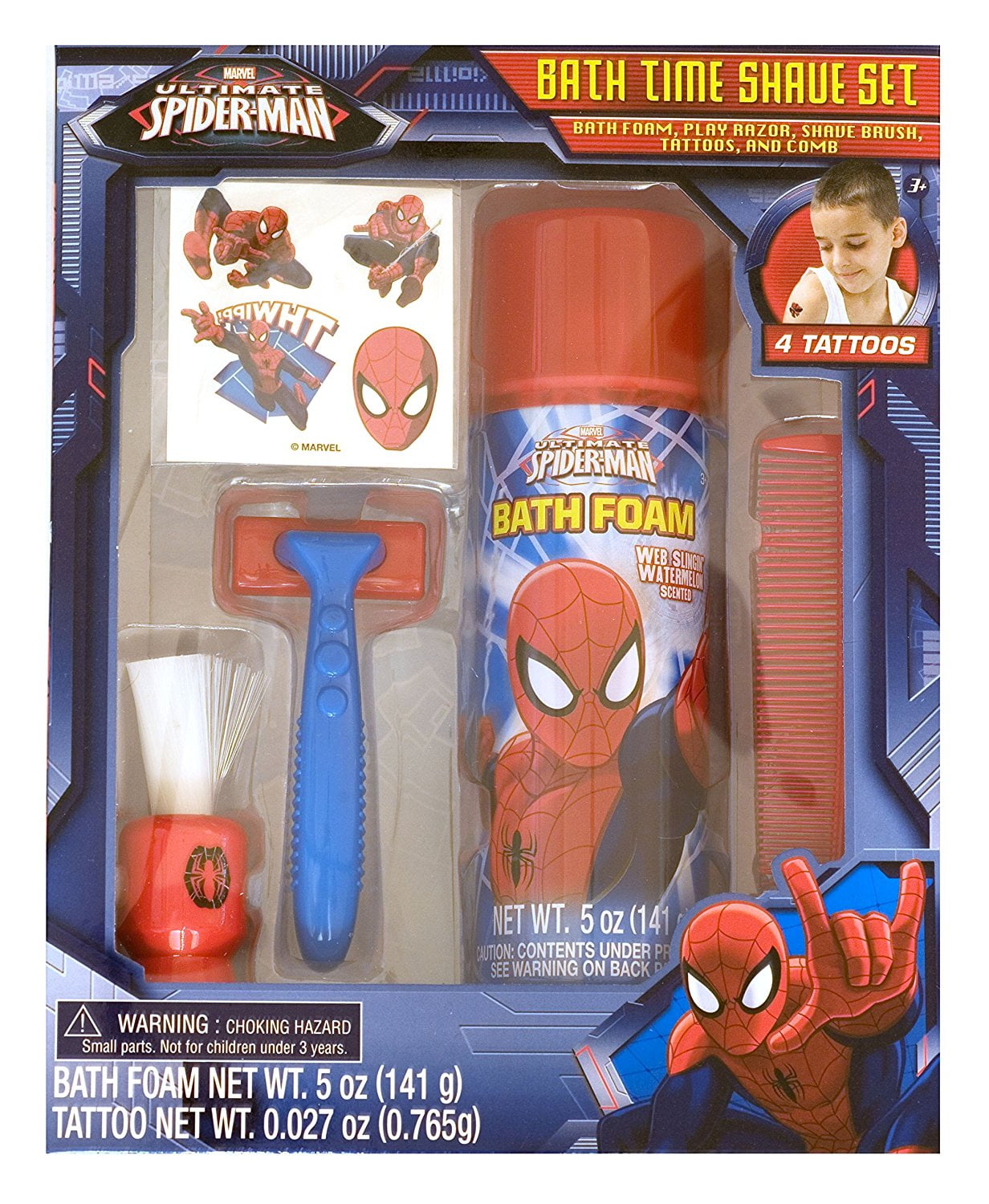Marvel Ultimate Spiderman Bath Time Shave Set Pretend Play 09114 ...