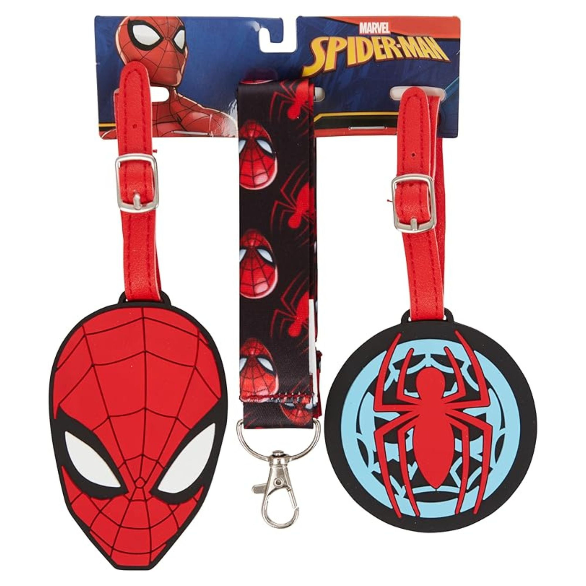 Marvel Unisex Spiderman Luggage Tag, 3 Piece Tag and Lanyard Set ...