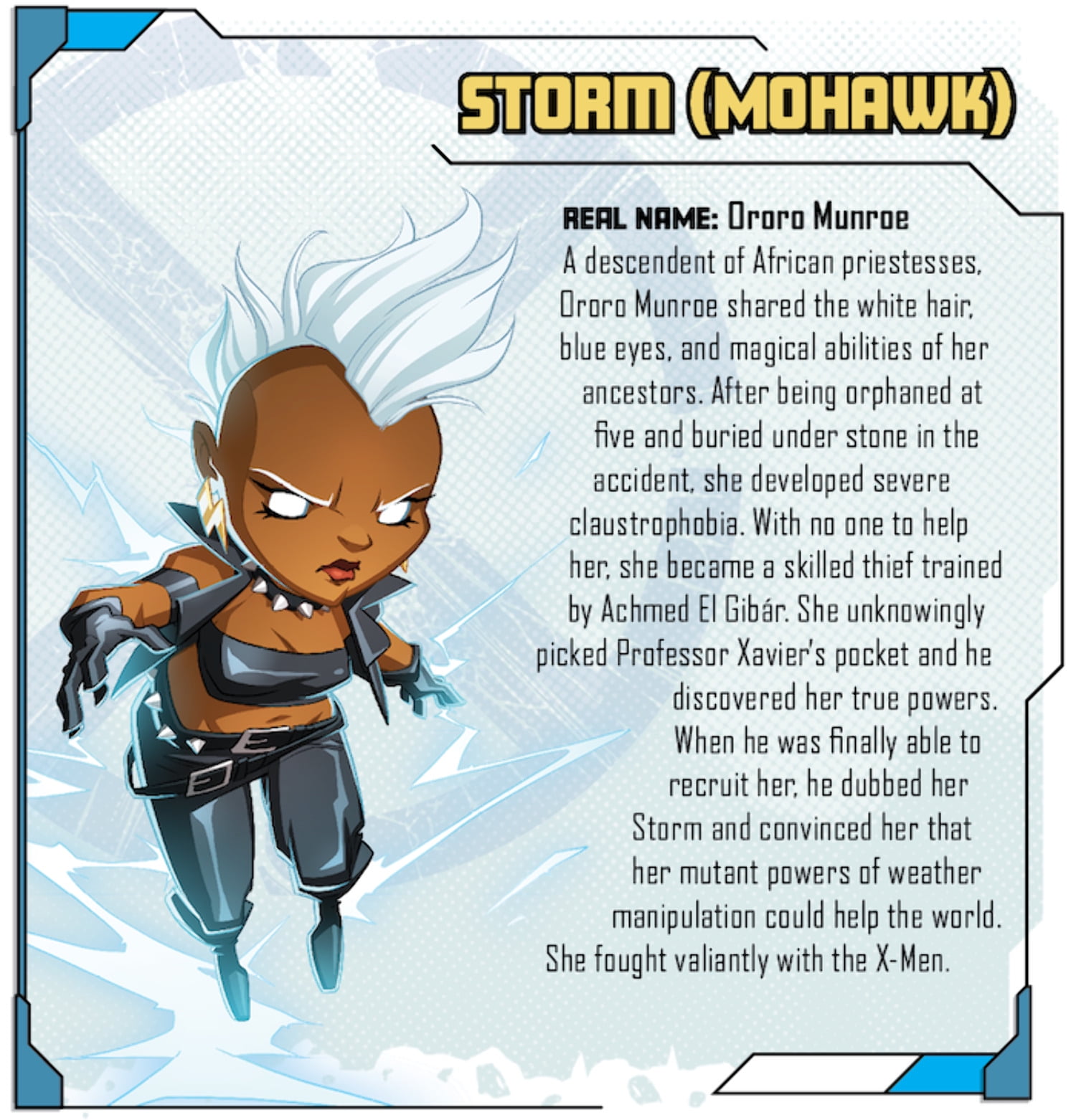 CMON Marvel United X-Men Storm Mohawk, Kickstarter Exclusive Hero Deck ...