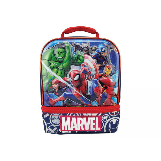 Marvel Universe 6D Laser Dual Compartment Lunch Bag - Navy - Walmart.com